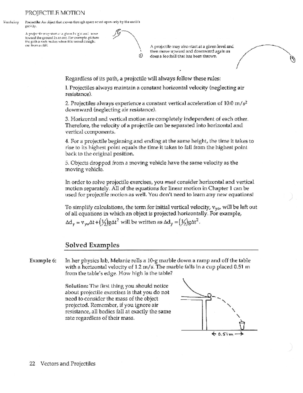 Projectile worksheet and answers - PROJECTILE MOTION Vocabulary Projectile: An object that moves ...