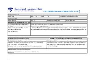 Inwerkplan - Inwerkplan Naam: Studentnummer: Telefoonnummer ...