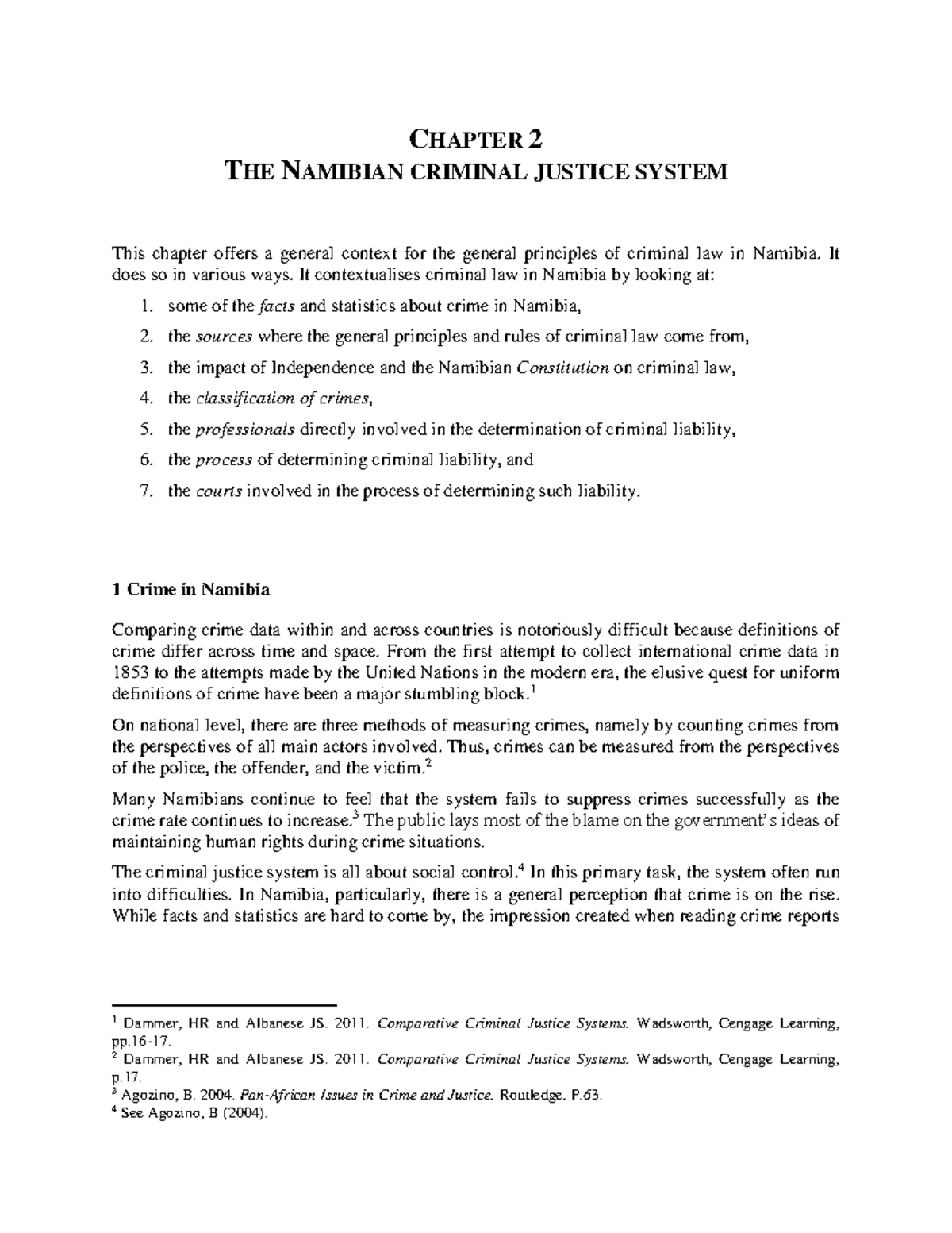 #2 The Namibian criminal justice system - Criminal law - UNAM - Studocu