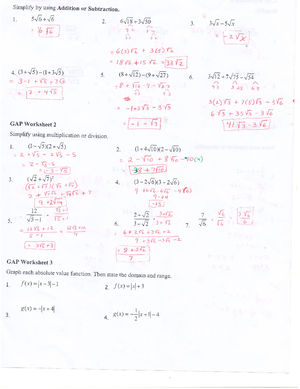 Hw 2 - algebra 2 hw assignment answers - Name key Homework 3 1) In a ...