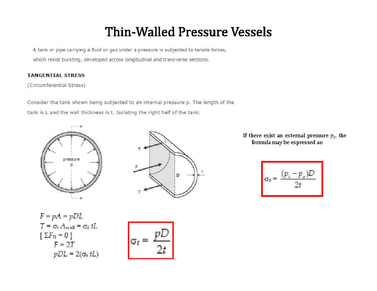 Pressure Vessel Tmin Calculation at Lachlan Ord blog
