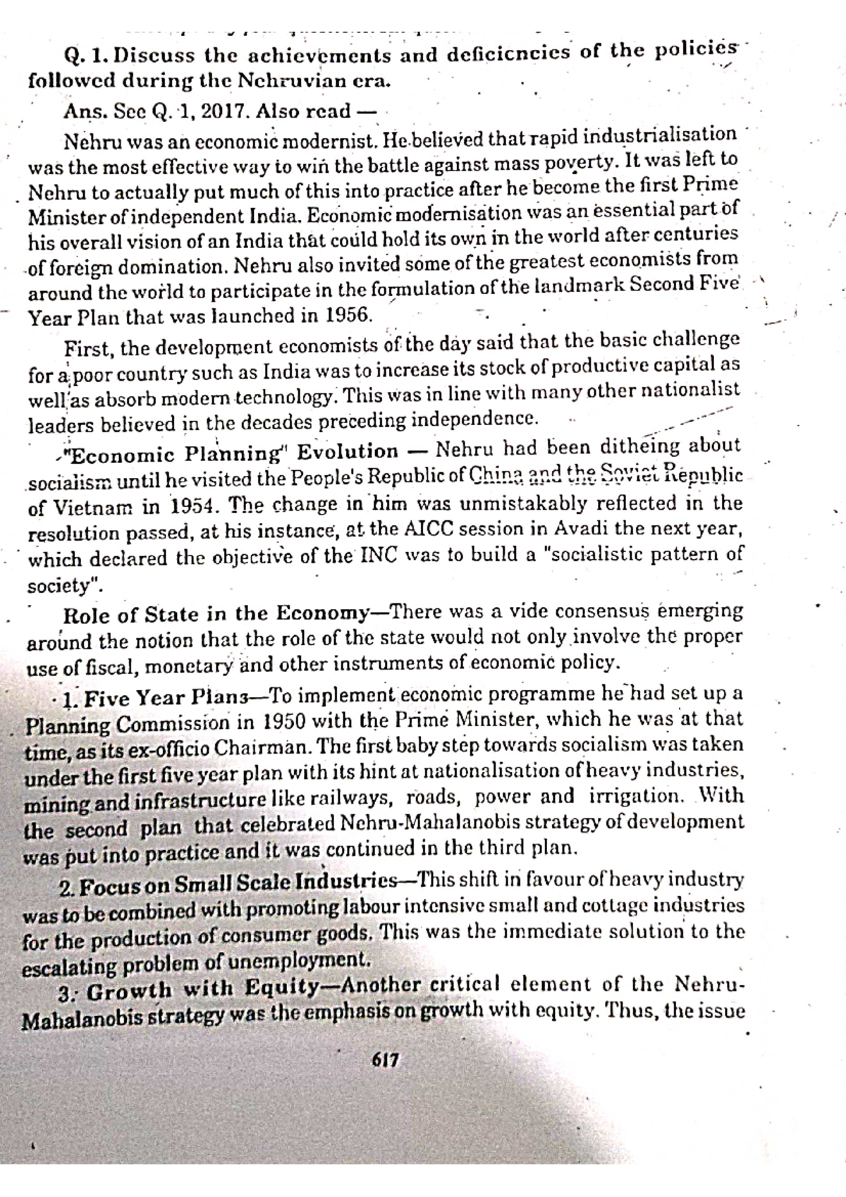 Nehruvian era - BA 501 - Studocu