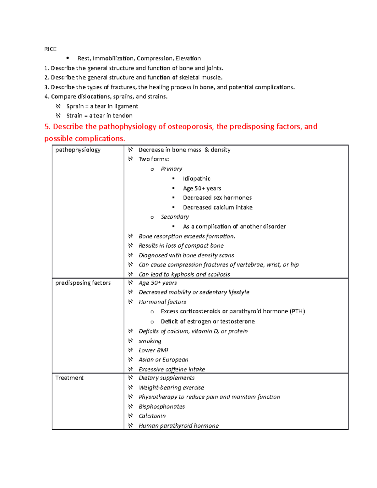 Ch9 Notes Musculoskeletal System Disorders - NR-283 - Chamberlain ...