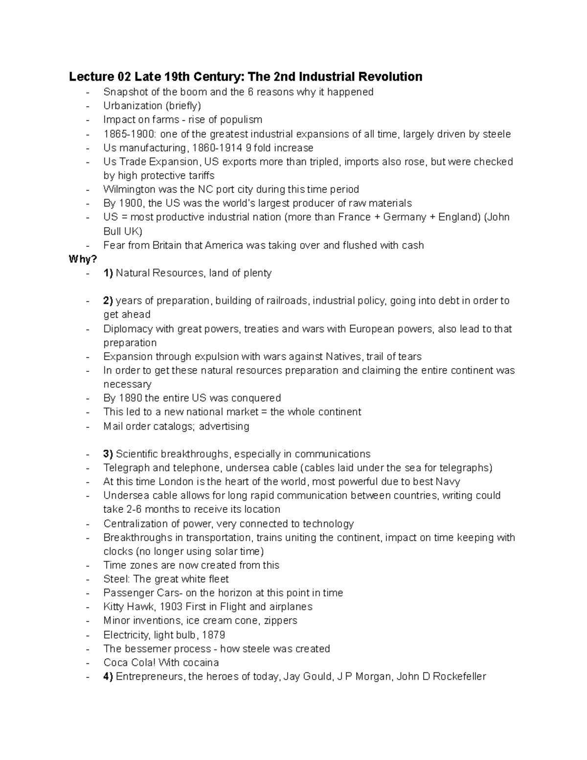 HI 254 Lecture 2 - Taught by Nancy Mitchell - Lecture 02 Late 19th ...
