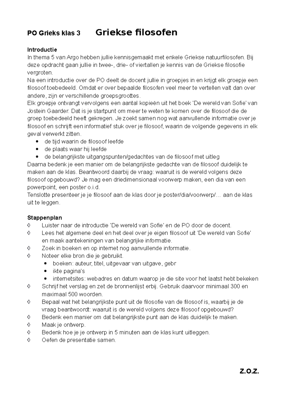 PO Grieks klas 3 Griekse filosofen - PO Grieks klas 3 Griekse filosofen ...