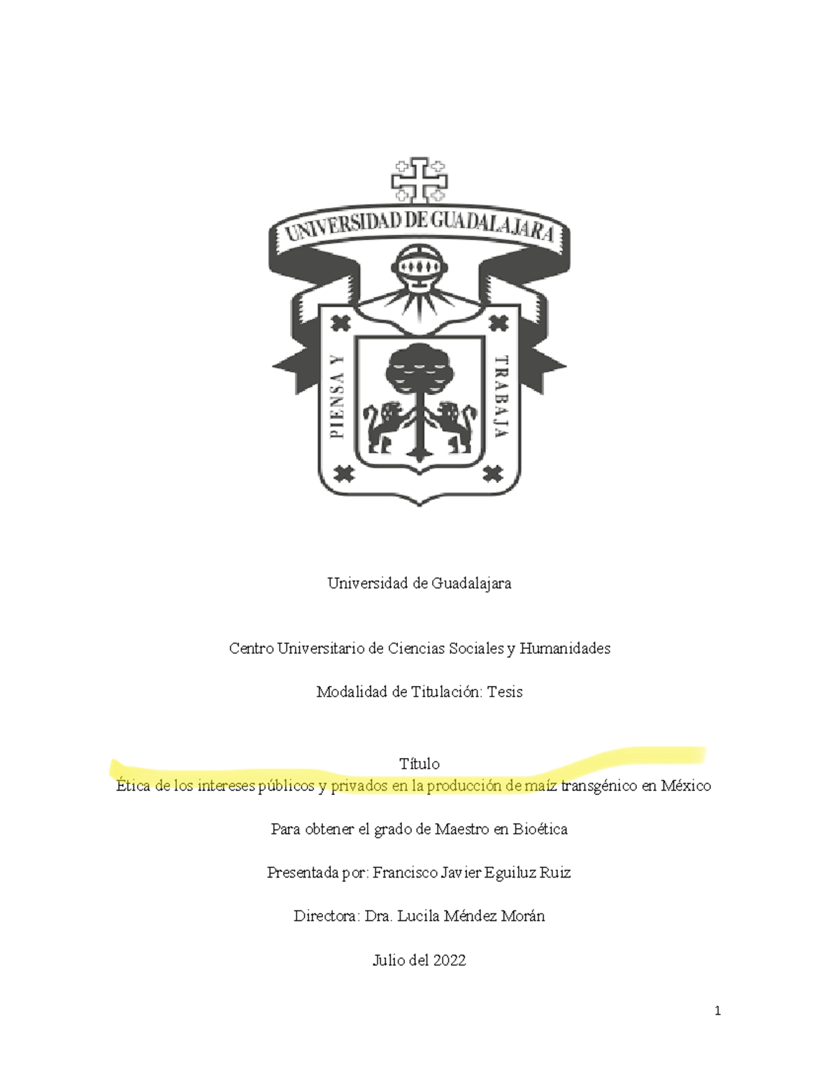 Documento PDF - Tesis de grado - Universidad de Guadalajara Centro ...