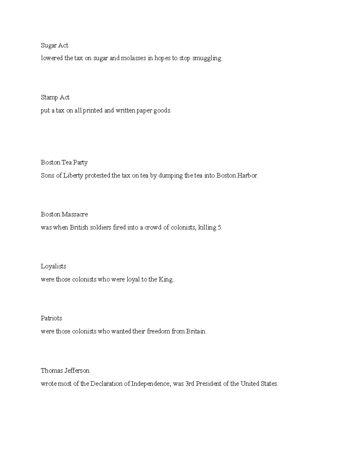 American Revolutionary War - Sugar Act lowered the tax on sugar and ...