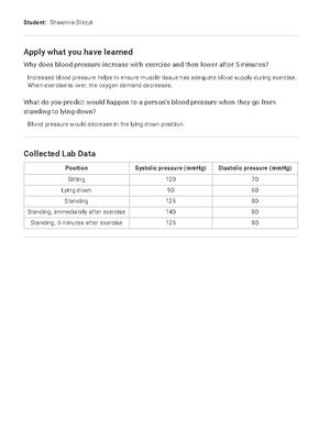 Pulse Rate Lab - McGraw Hill Connect Virtual Labs - Student: Shawnna ...