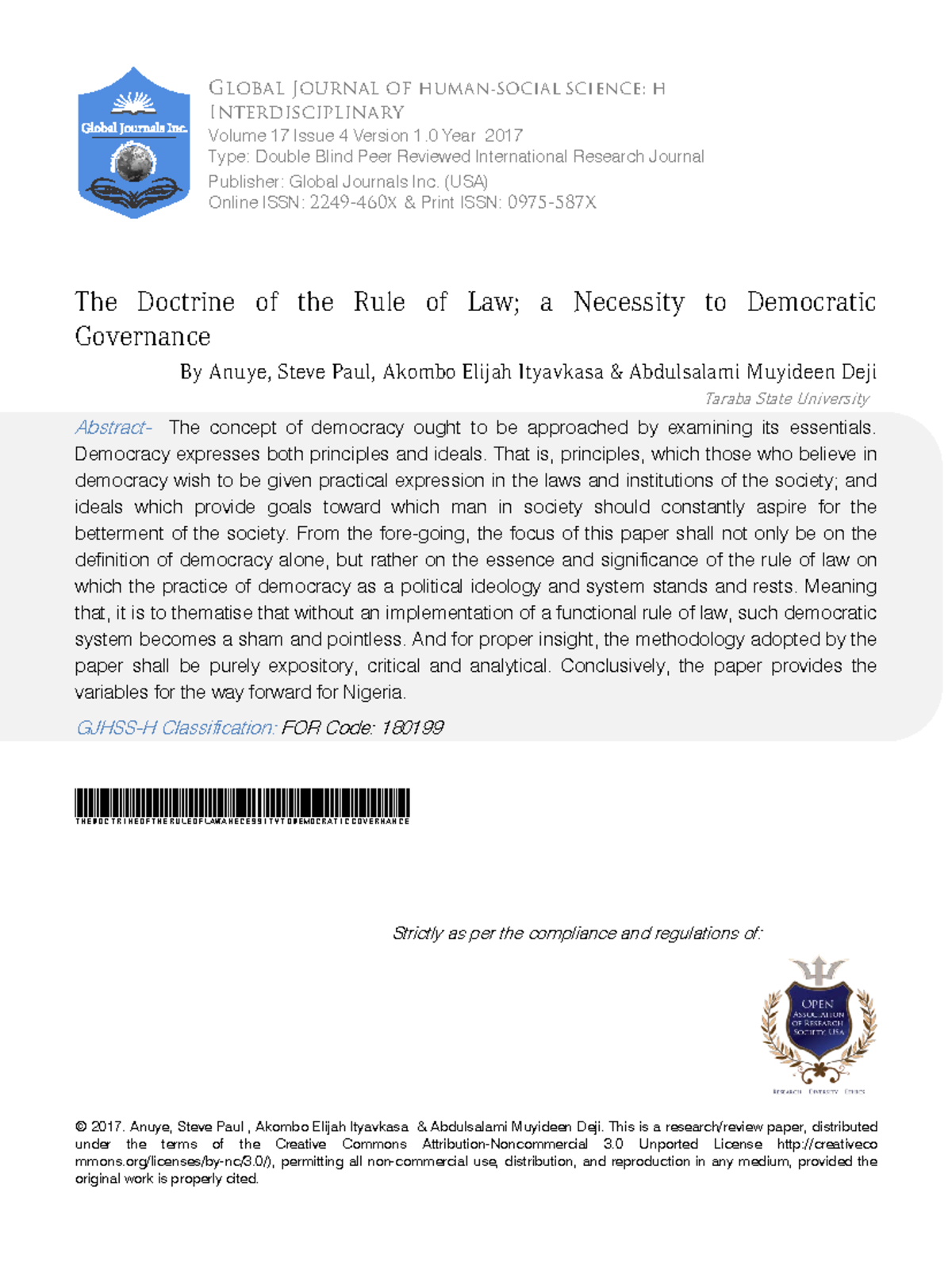 2 The Doctrine of the Rule - © 2017. Anuye, Steve Paul , Akombo Elijah ...