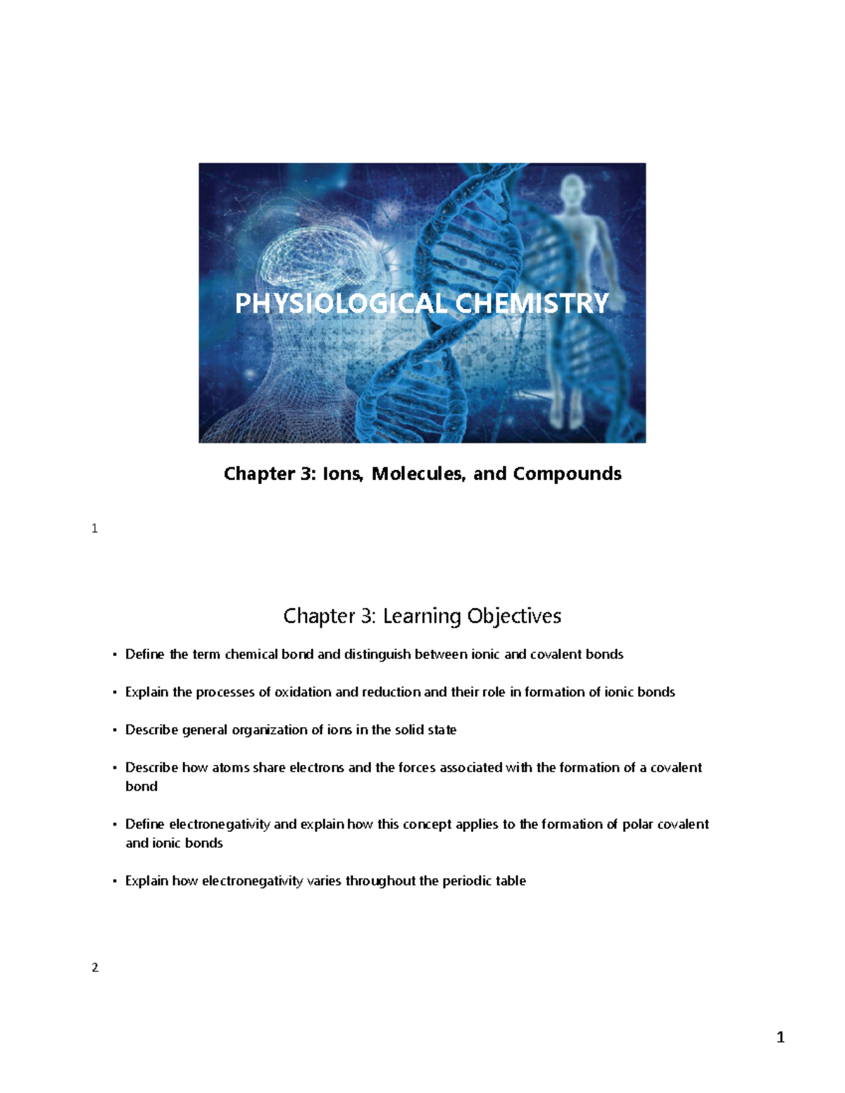 Phy Chem Chapter 3 - Chapter 3: Ions, Molecules, and Compounds ...