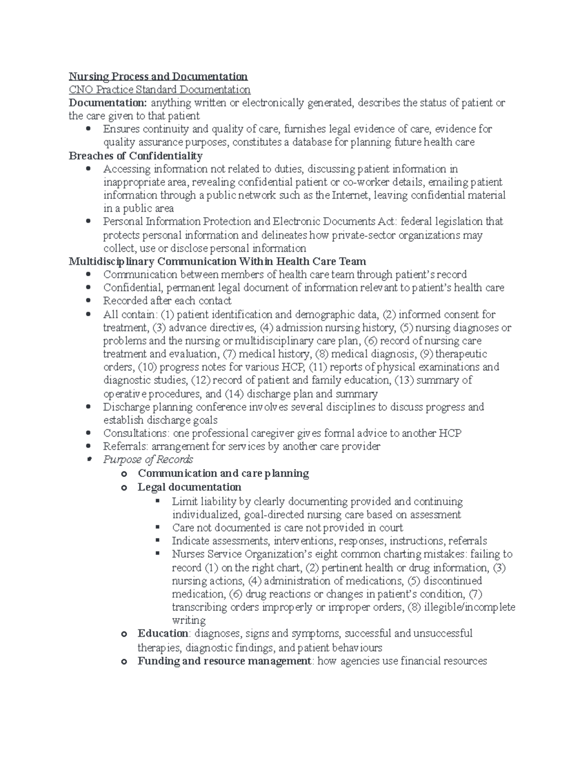 Summary - lecture 1-12 - Notes from both lectures and the readings ...