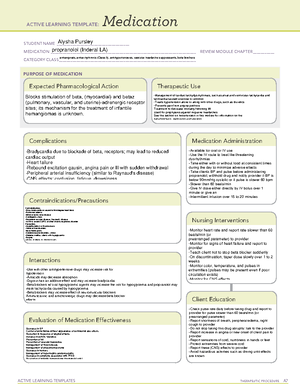 Cardiac Drugs-dobutamine - ACTIVE LEARNING TEMPLATES THERAPEUTIC ...