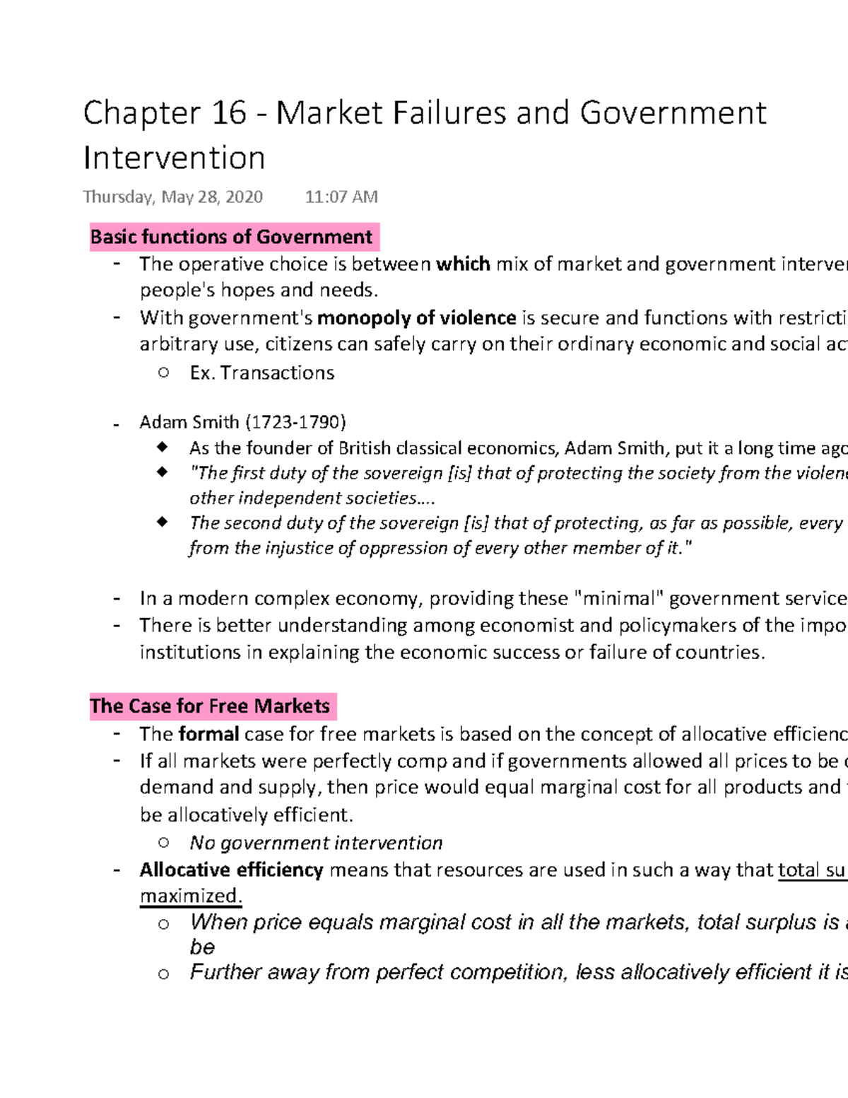 Chapter 16 - Market Failures and Government Intervention - Warning: TT ...