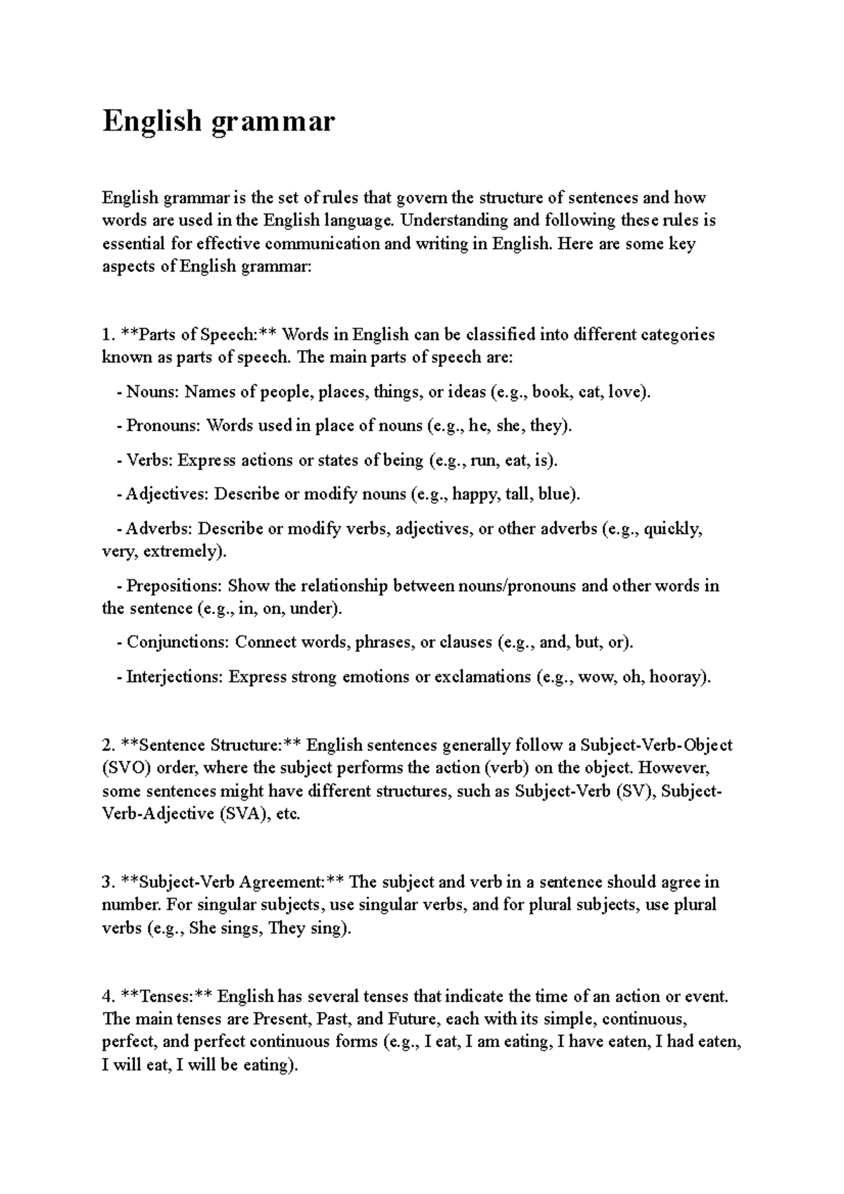 ,English grammar - English grammar English grammar is the set of rules ...