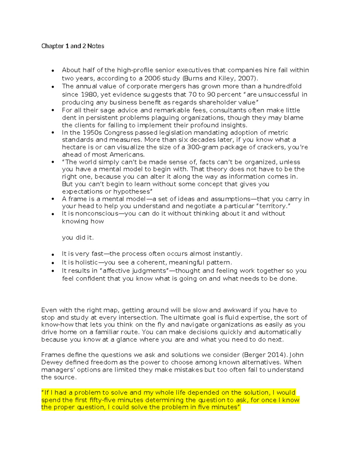 Chapter 1 and 2 Notes - Chapter 1 and 2 Notes About half of the high ...