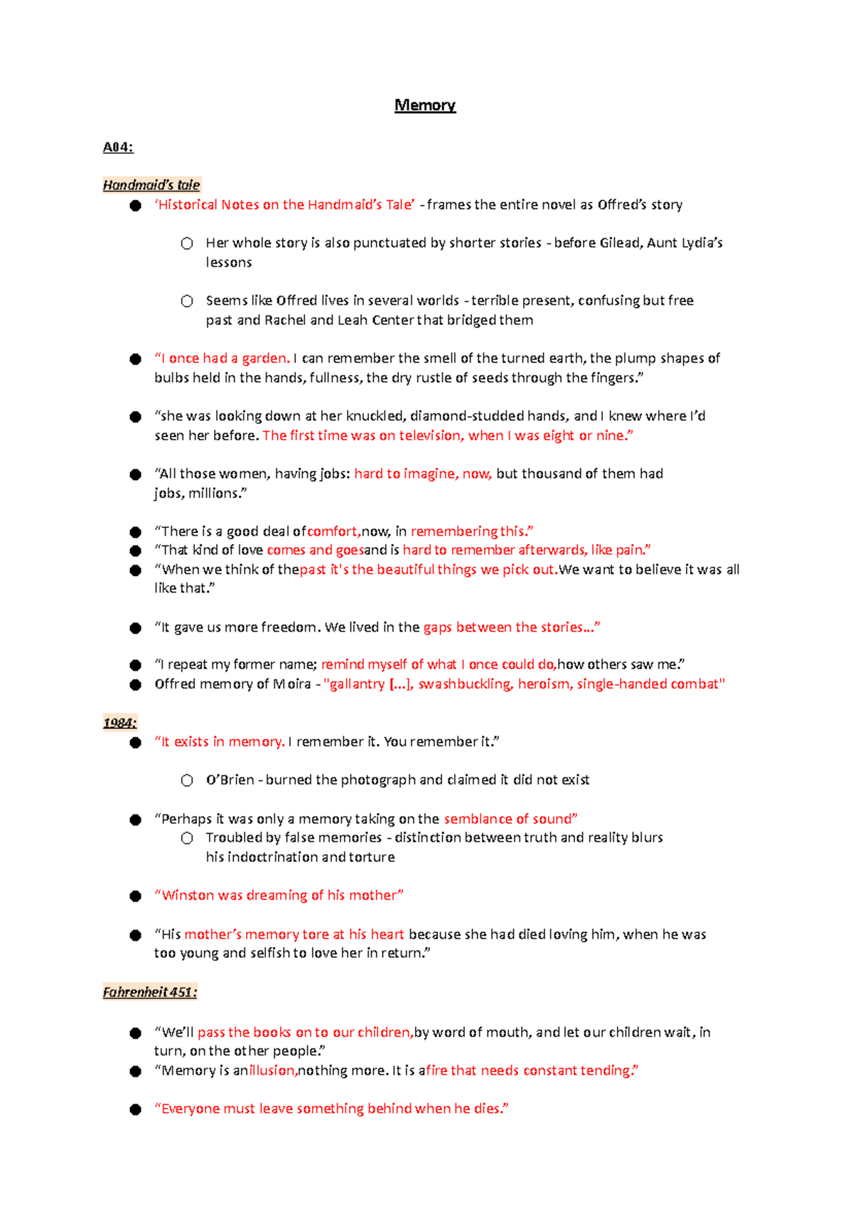 Memory - nnjj - Memory A04: Handmaid’s tale ‘Historical Notes on the ...