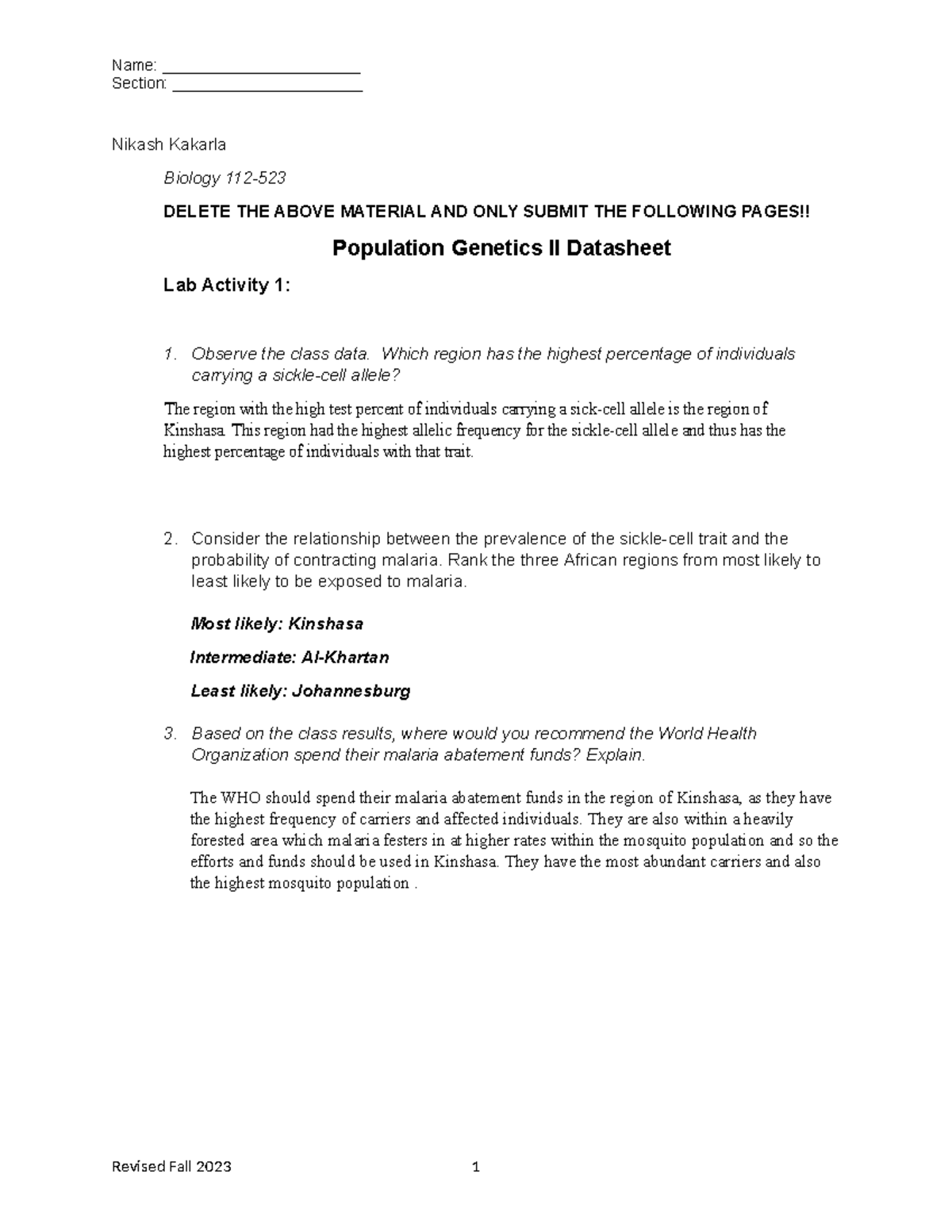 Pop Gen II Protocoland Datasheet - Section ...