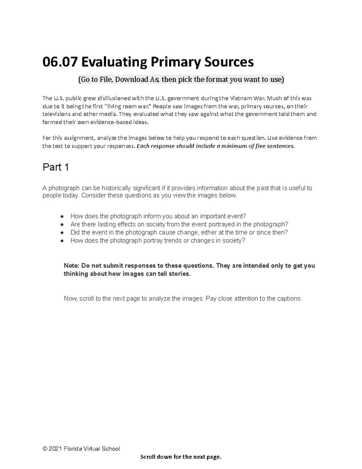 Copy of V21 6.07 Assignment Template - 06 Evaluating Primary Sources ...