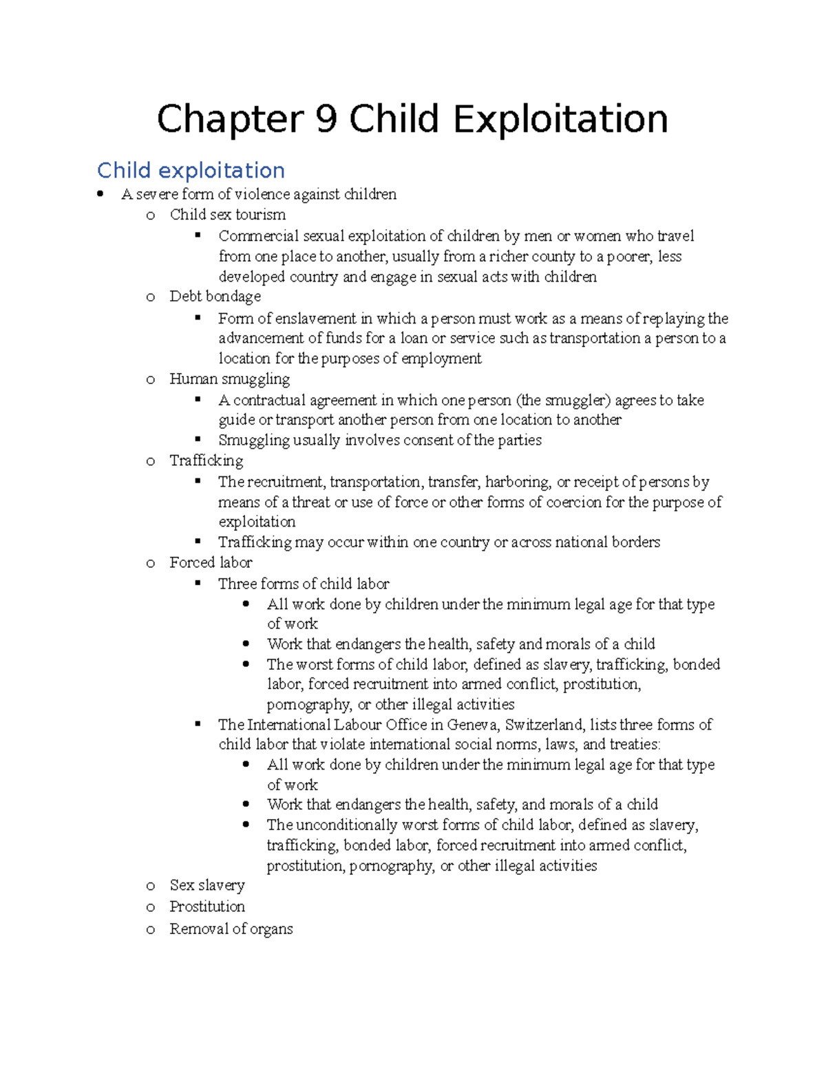Chapter 9 Child Exploitation - Chapter 9 Child Exploitation Child ...