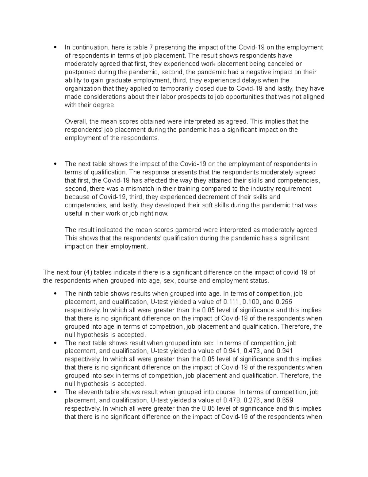 Final Research Defense Script - In continuation, here is table 7 ...