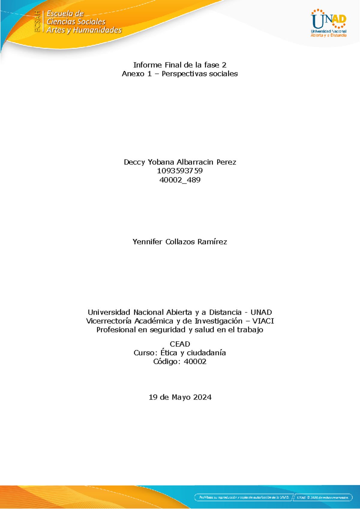 Anexo 1 - Perspectivas sociales - Informe Final de la fase 2 Anexo 1 ...