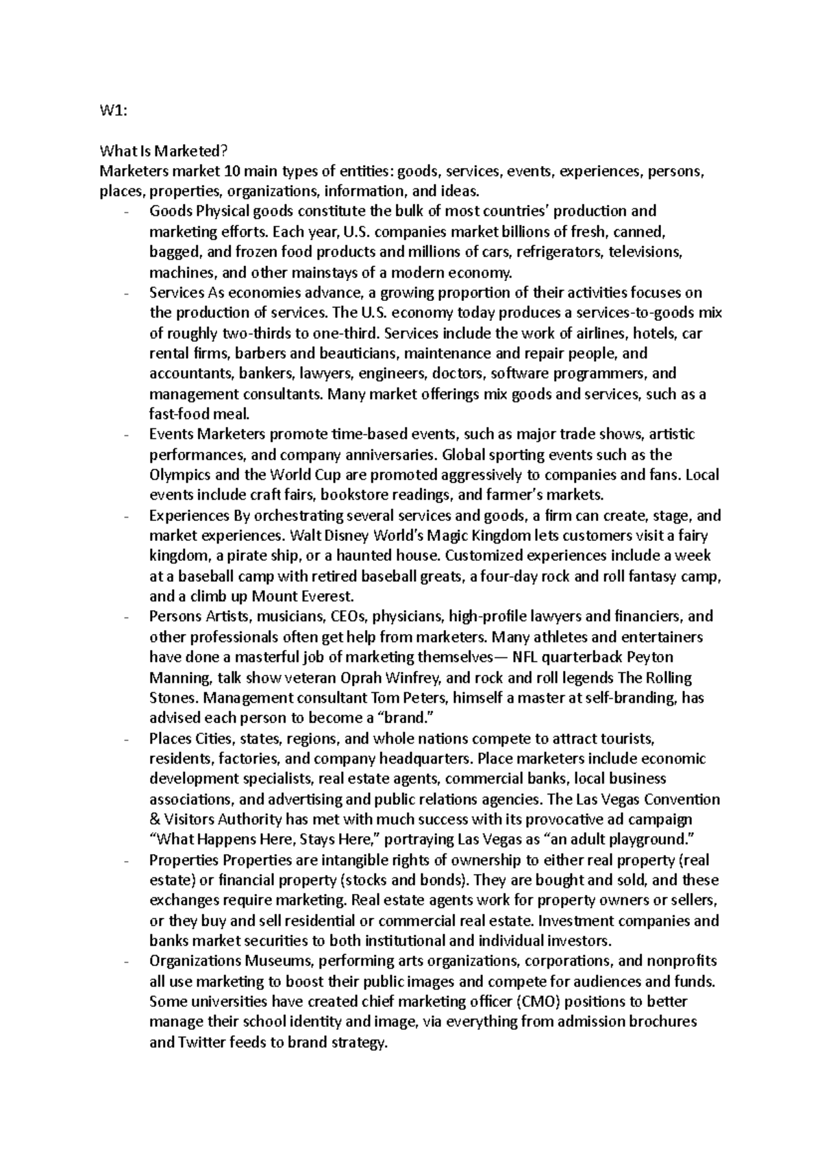 2008 AQ - notes from lectures + tutorials - W1: What Is Marketed ...