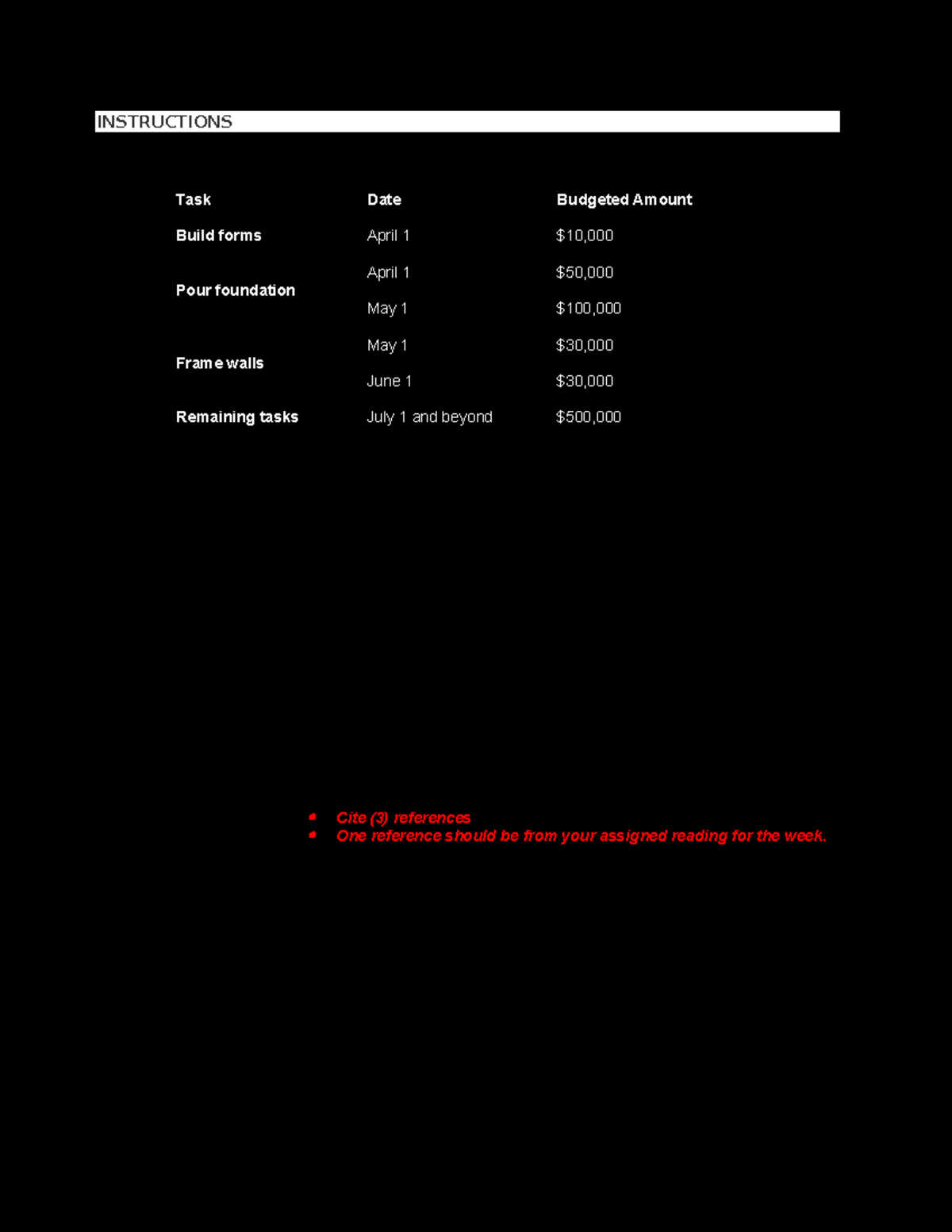 FIRM IMPLICATIONS - INSTRUCTIONS 1. Earned-value analysis. A project ...