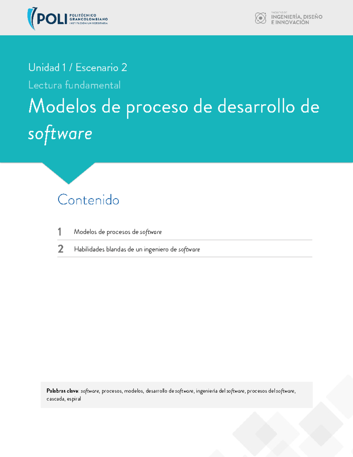 Modelos DE Proceso DE Desarrollo DE Software - Palabras clave ...