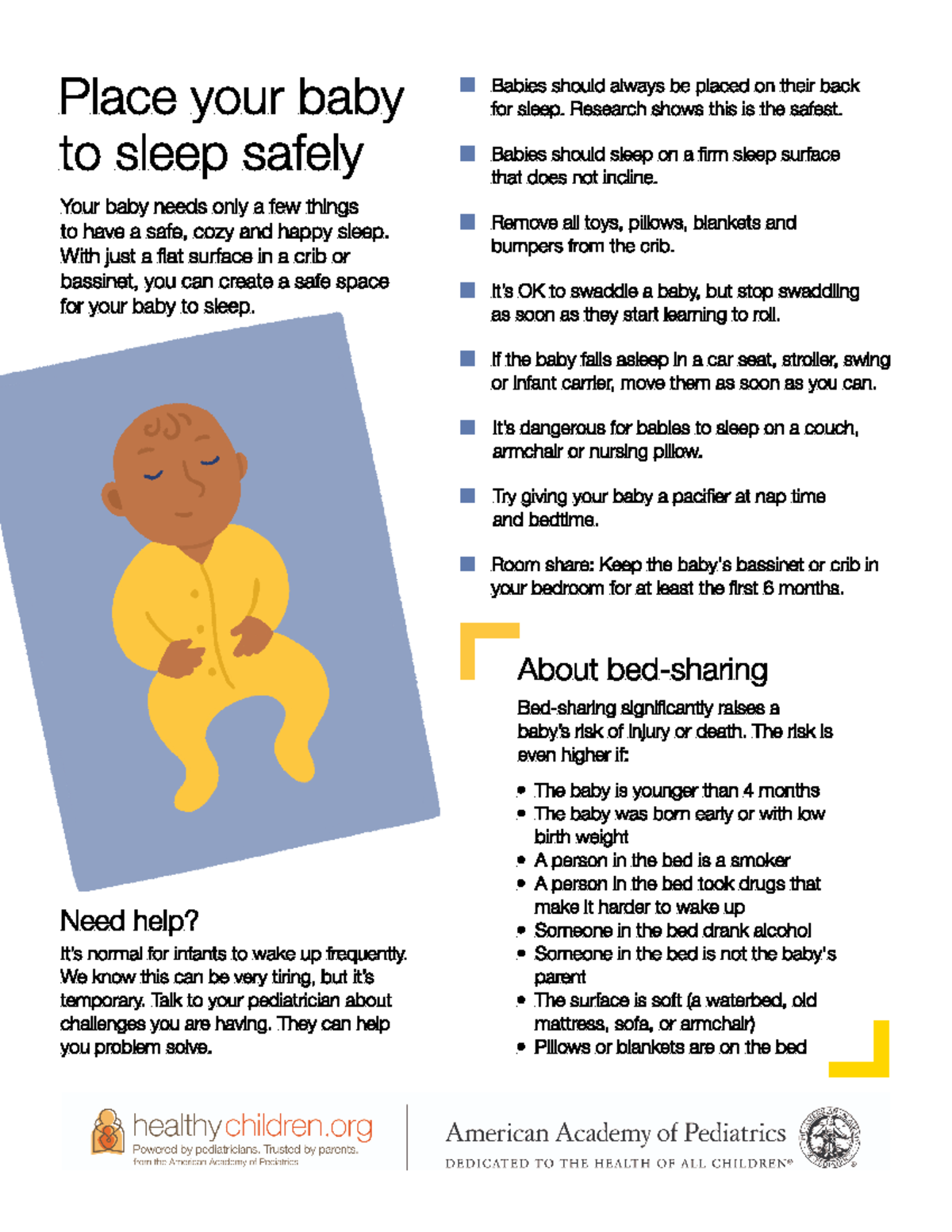 Safe sleep fact sheet - Pediatrics info - - Studocu