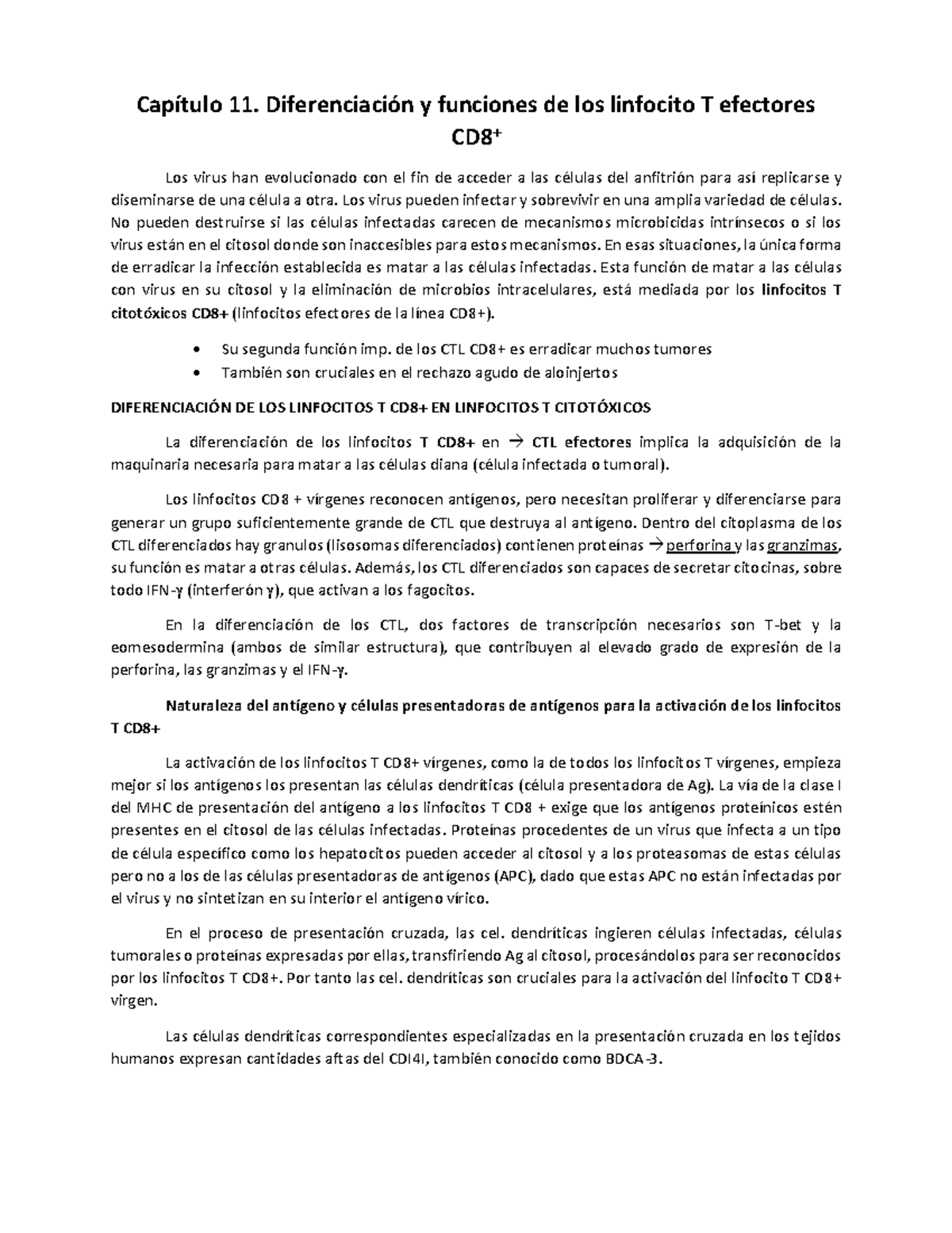 Capitulo 11 - Resumen IMUNOLOGIA CELULAR E MOLECULAR - Warning: TT: undefined function: 32 ...