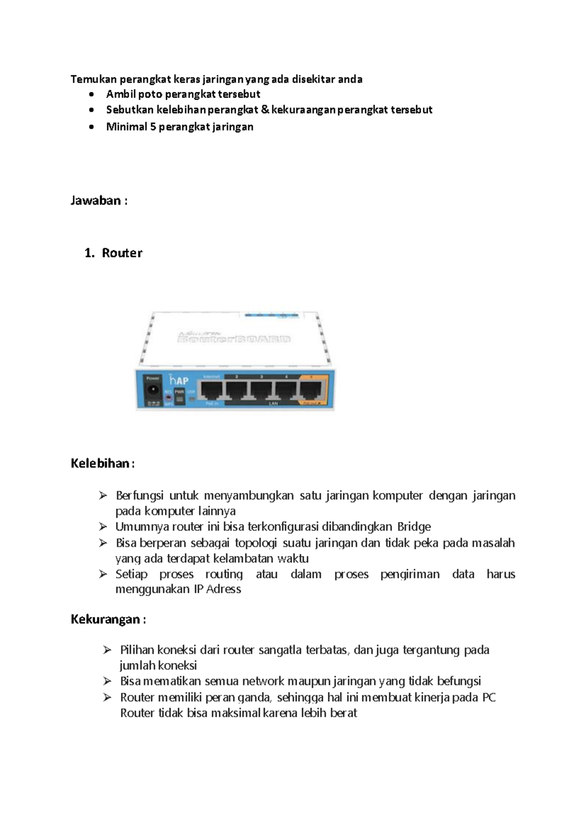 Temukan perangkat keras jaringan yang ada disekitar anda - Router ...