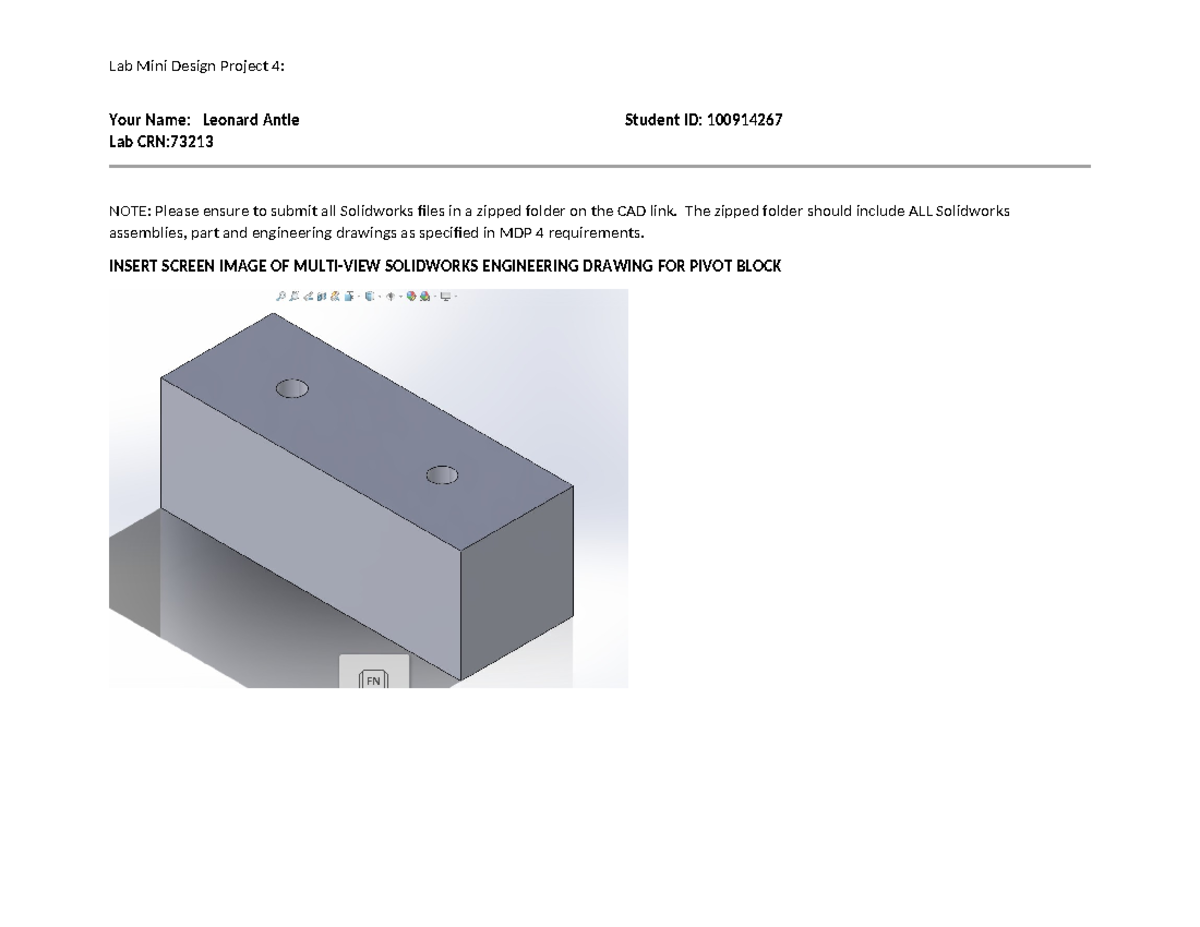 Mini Design Project 4 Submission Template and Checklist - Your Name ...
