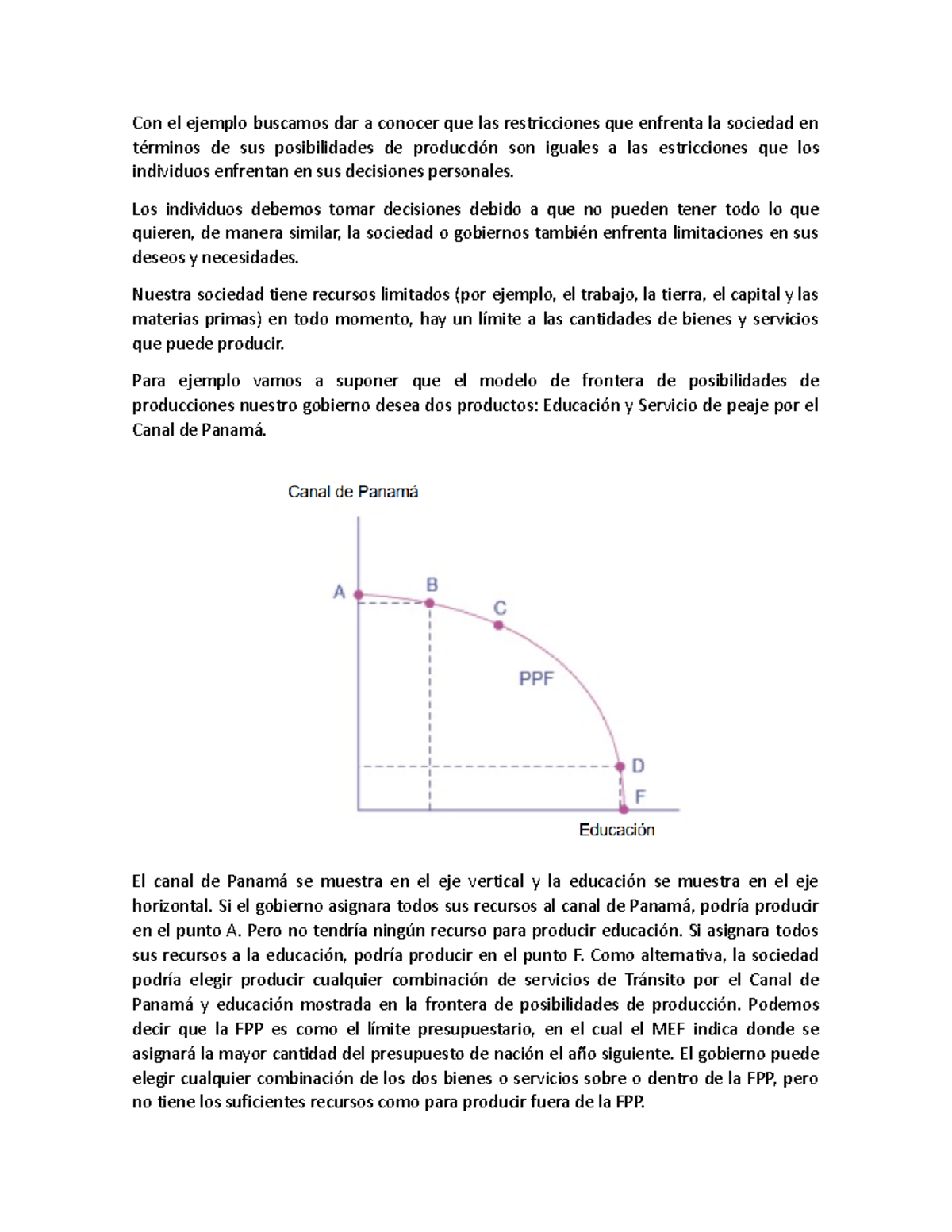 Ejemplo FPP Panama - Con el ejemplo buscamos dar a conocer que las ...