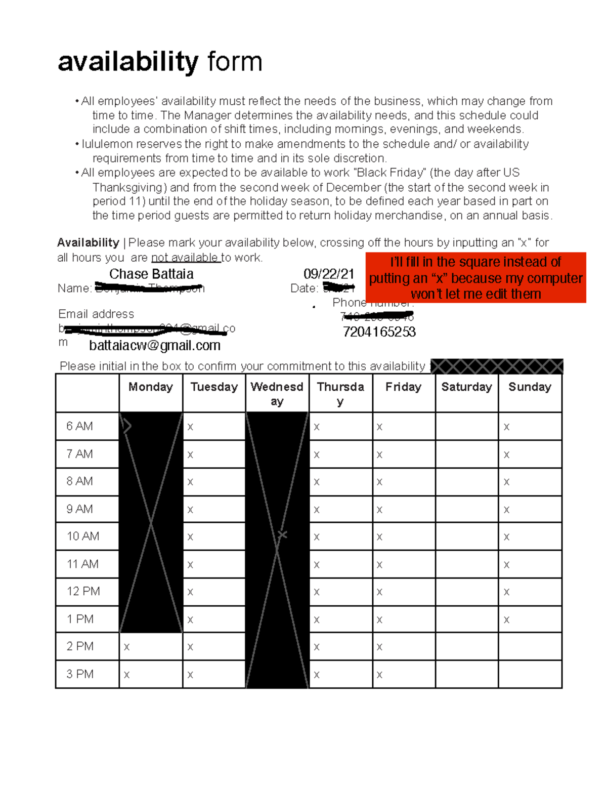 Availability Form - Fillable w Signature-1 (1) (1) copy - availability ...