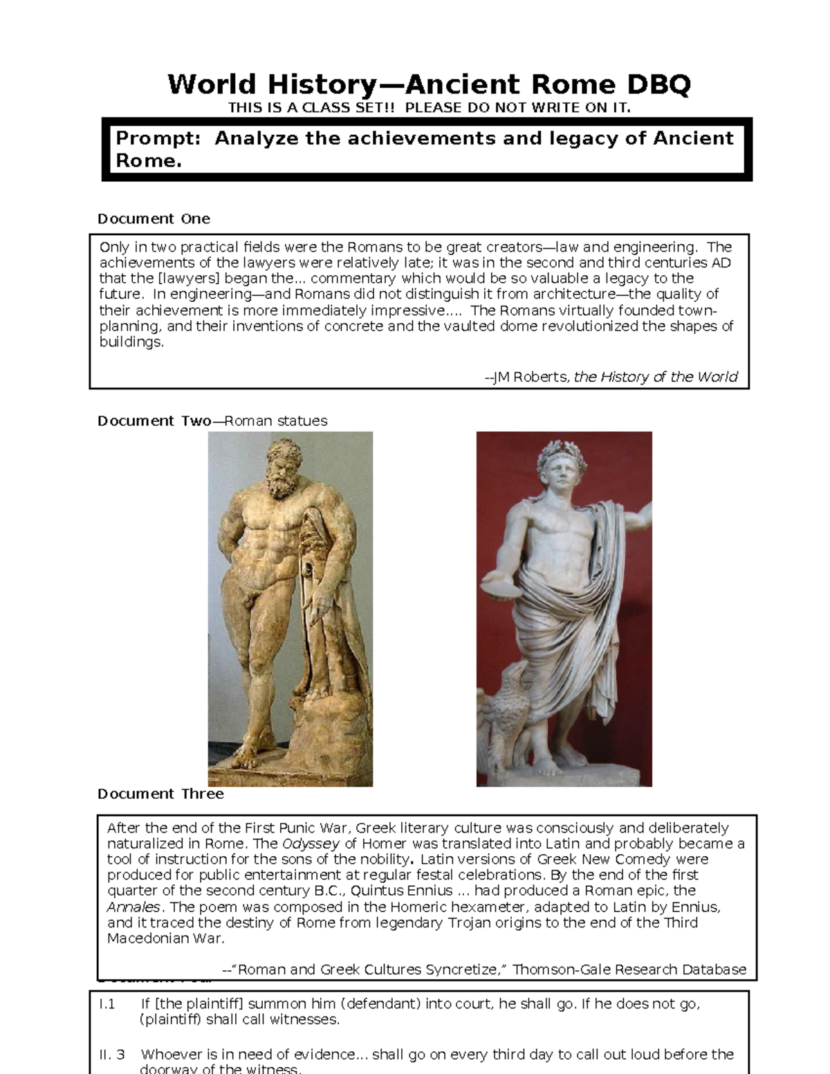 8-29 DBQ Rome - dbq - World History—Ancient Rome DBQ THIS IS A CLASS ...