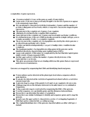 Lecture 3 The Interrupted Gene - How does the existence of introns ...