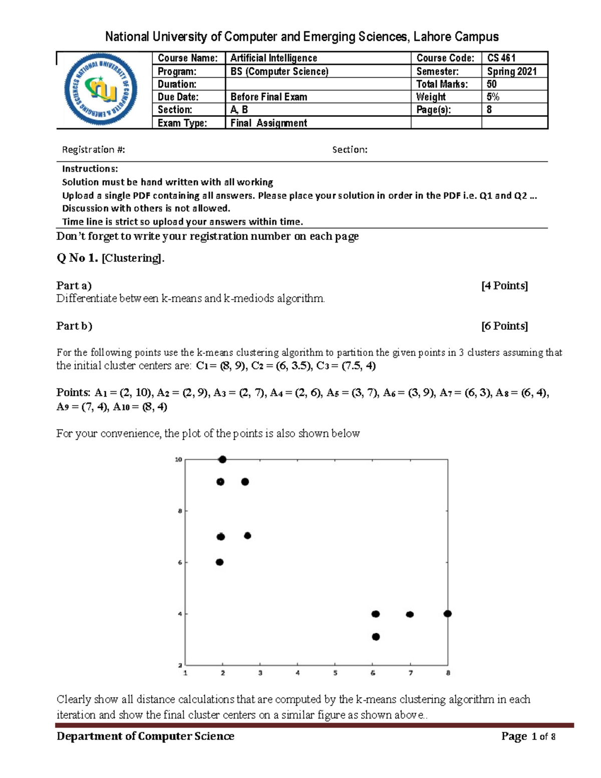 Final Artificial Intelligence Assignment - FAST - Studocu