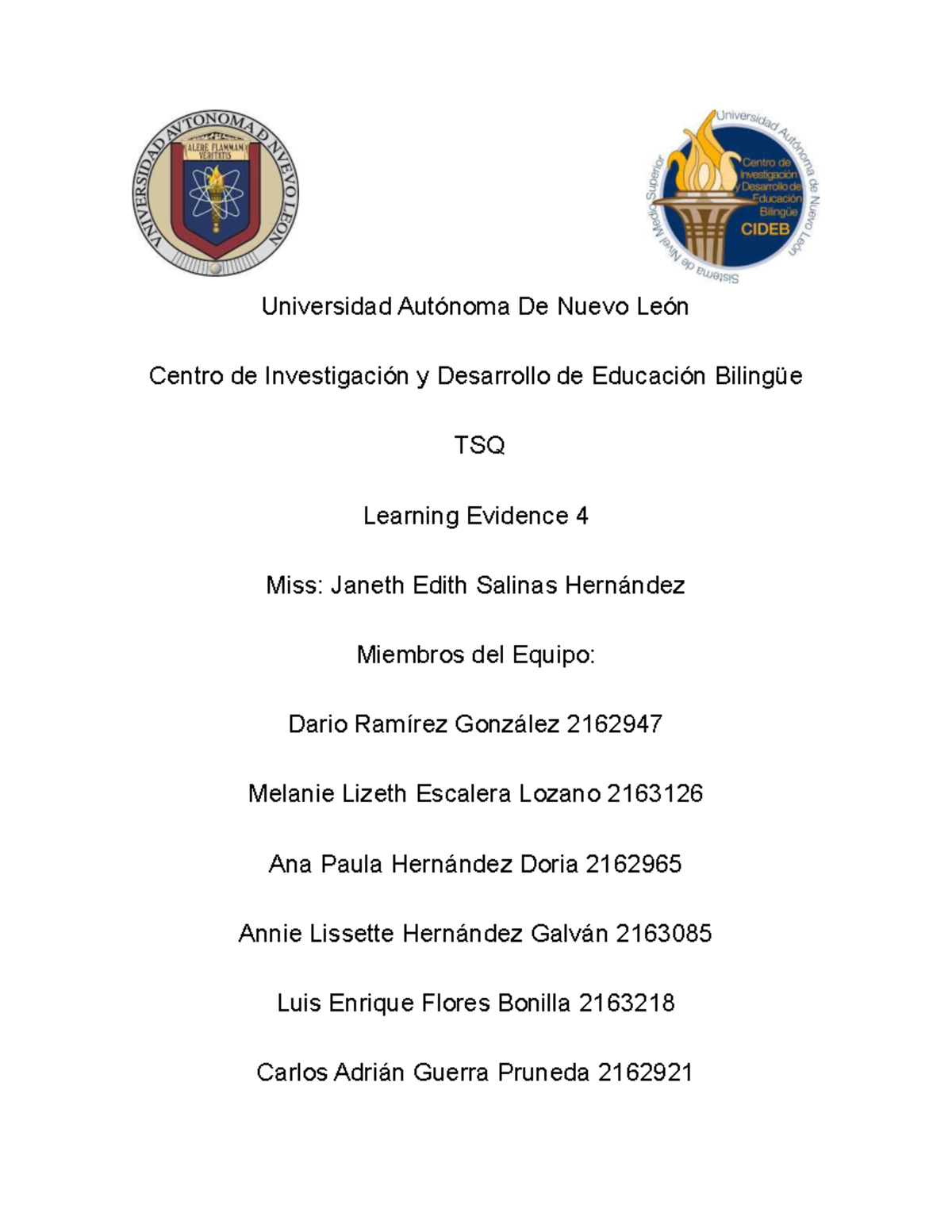 Learning Evidence 4 - evidencia de aprendizaje etapa 4 - Universidad ...
