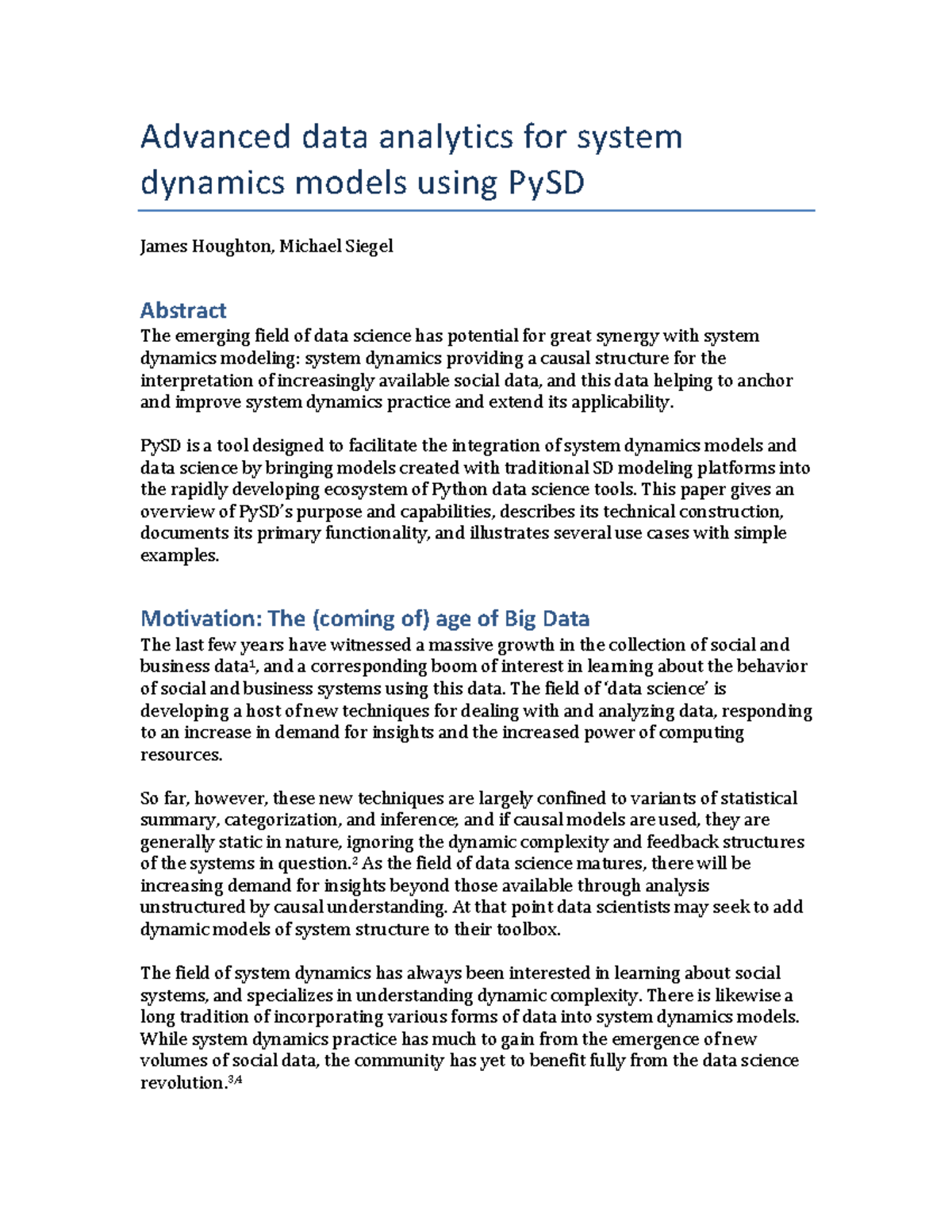 Advanced data analytics for system dynam - Advanced data analytics for ...