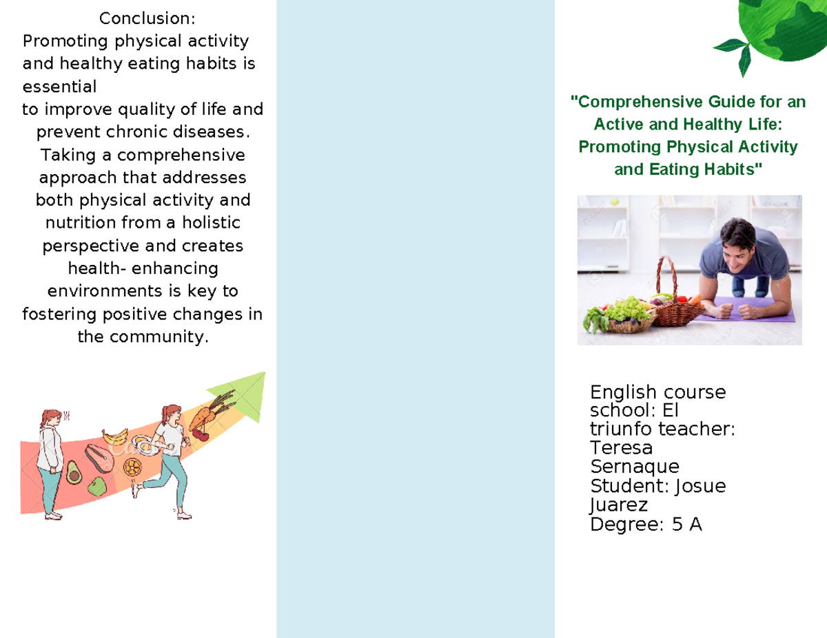 Conclusion - Tríptico - Conclusion: Promoting physical activity and ...