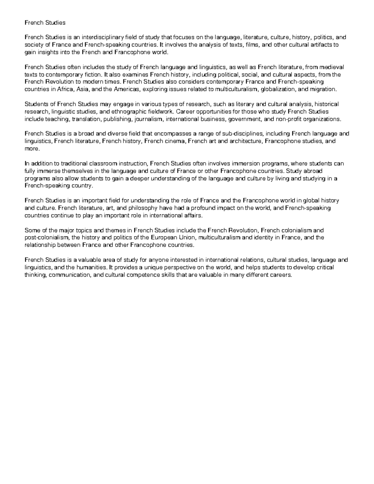 French Studies - French Studies French Studies is an interdisciplinary ...