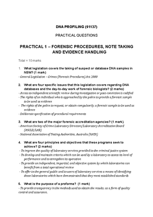 DNA profiling lecture 3 notes - Sample preparation, DNA extraction and ...