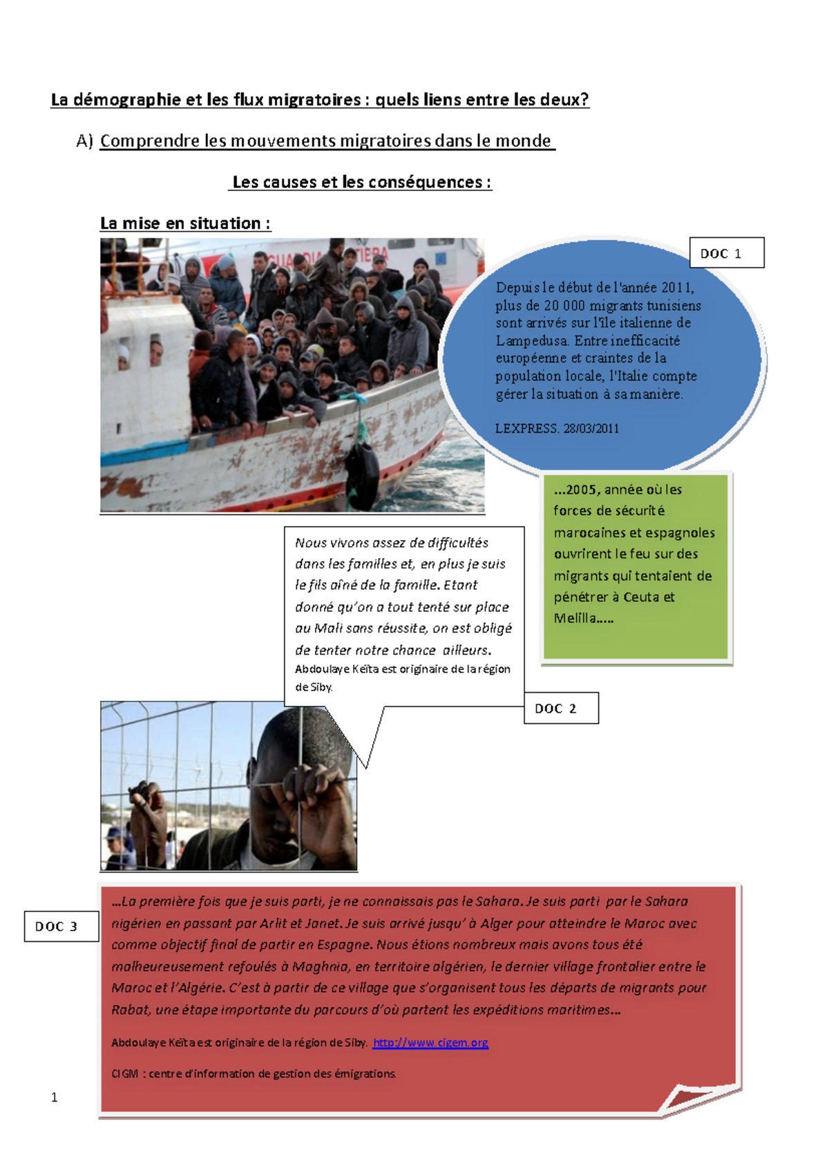 Mouvements migratoires-corrigé - ! 1! - Studocu