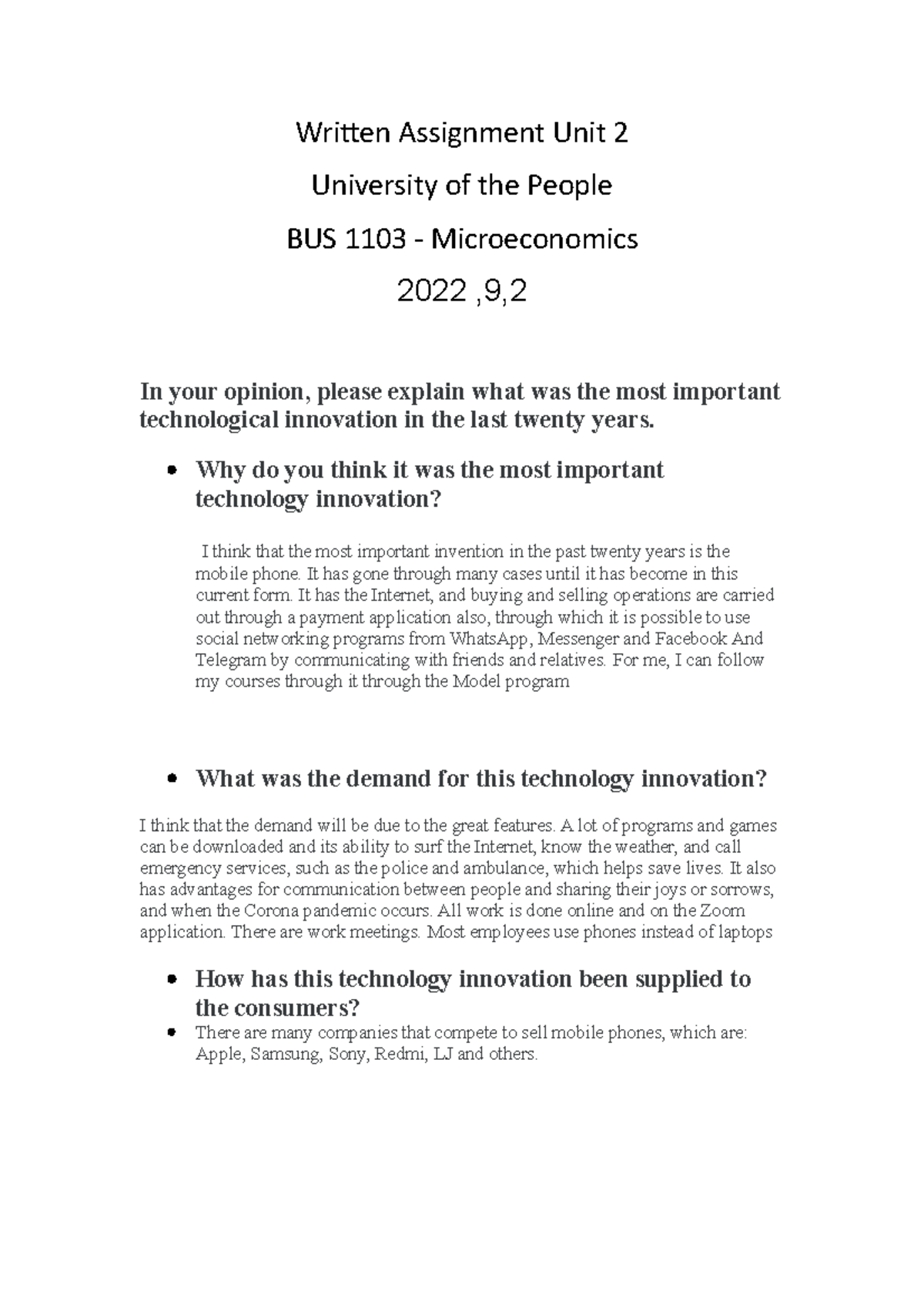 Written Assignment Unit2 Grading Rubrics Grading Rubrics Grading ...