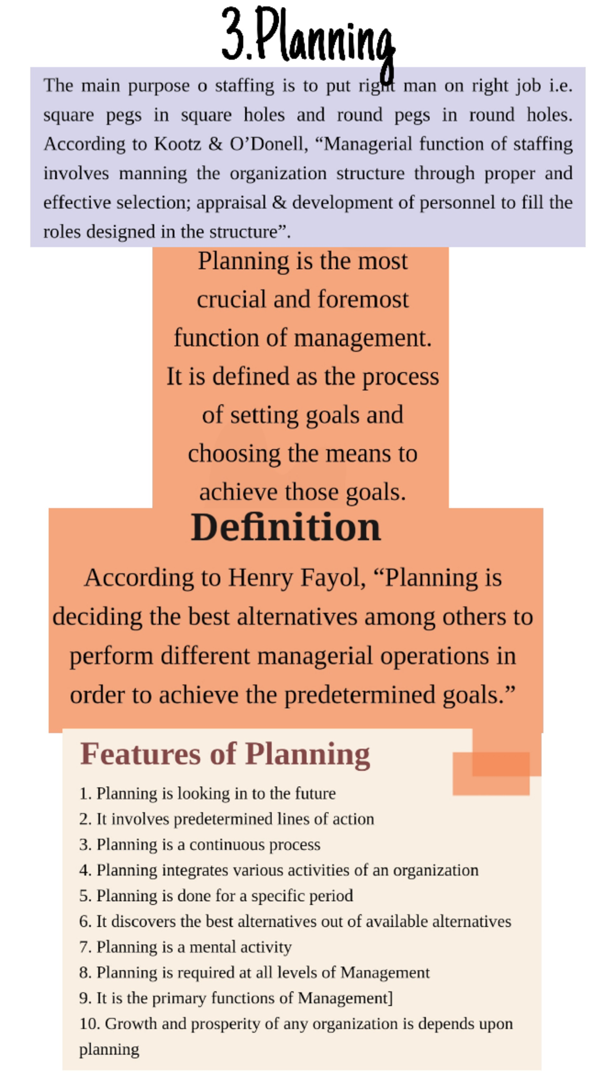 Chapter 3 . Planning Business management Bba first semester - Studocu