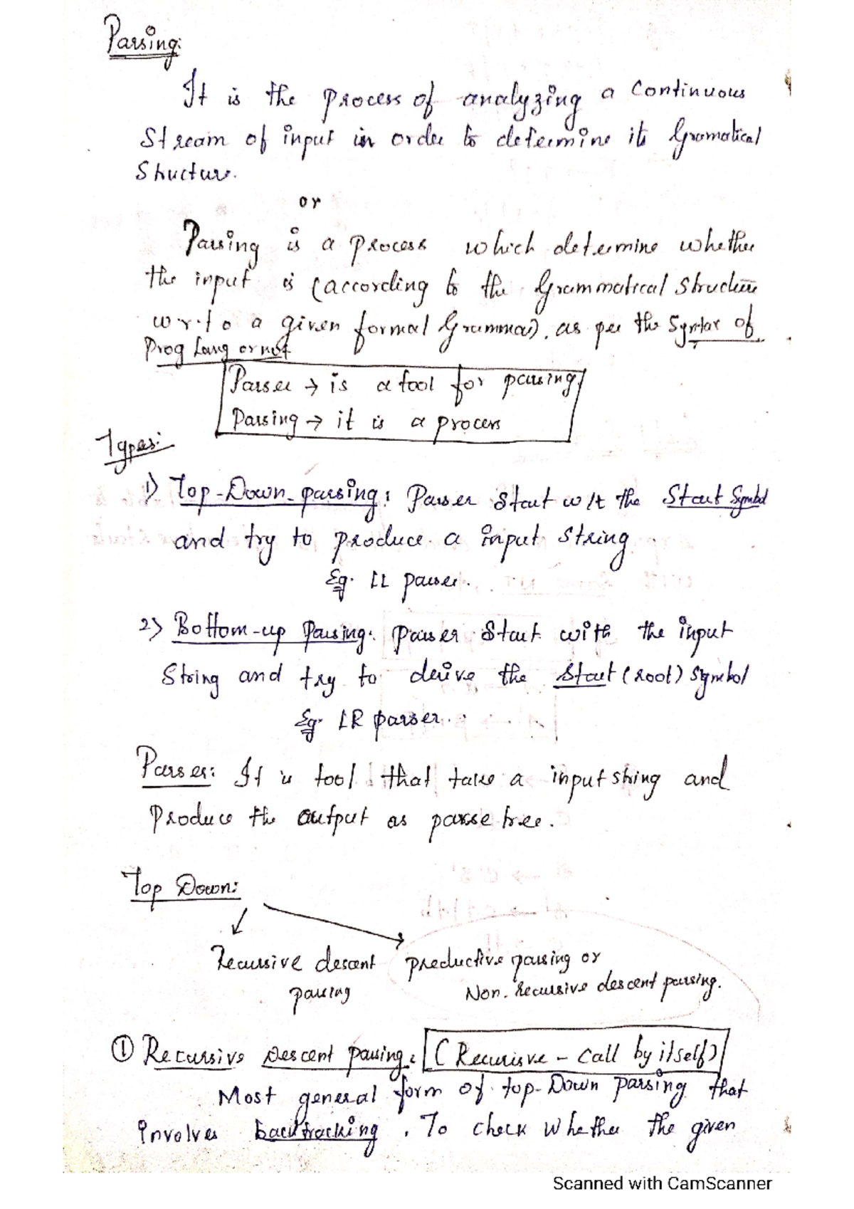 Parsing - Predictive Parser - Computer science - Studocu