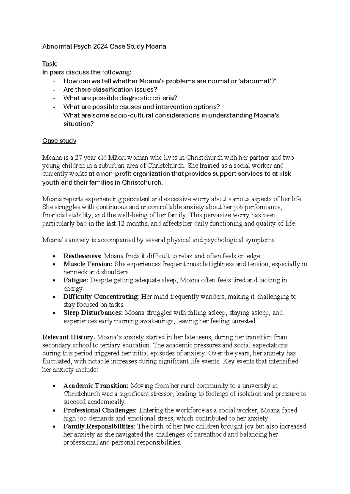 Abnormal Psych 2024 Case Study - Abnormal Psych 2024 Case Study Moana ...