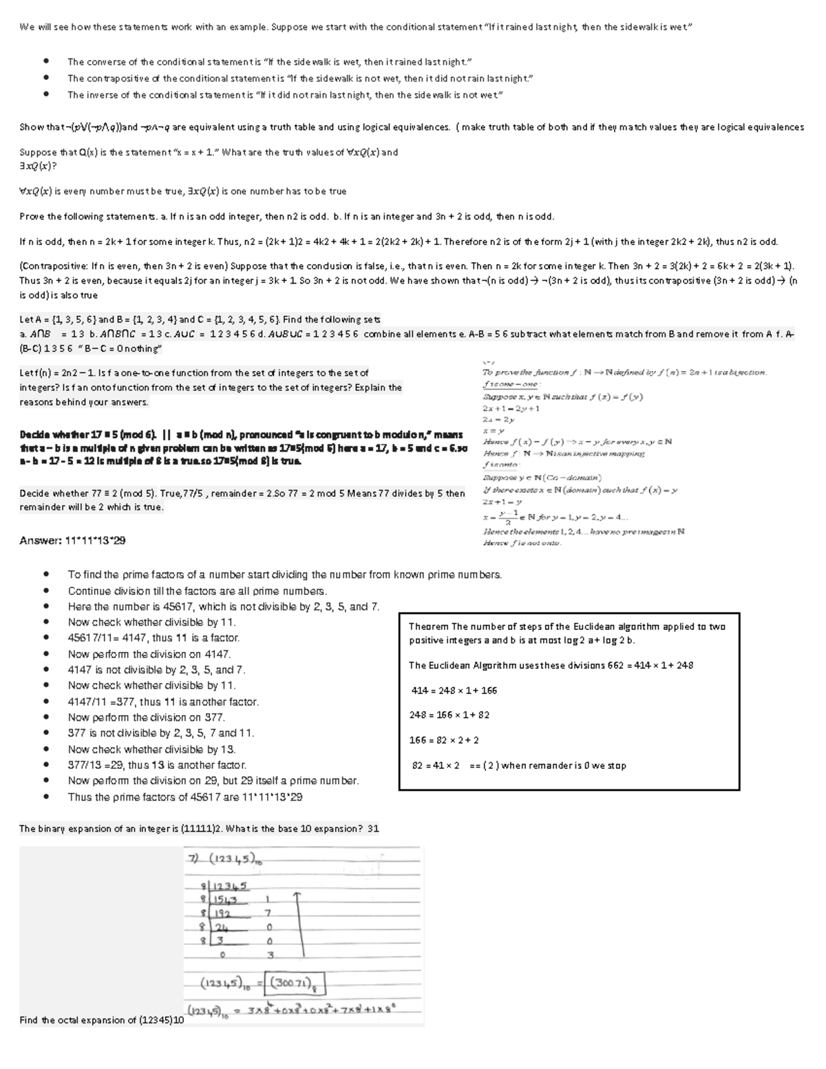 365 MIDTERM NOTE CARD - We will see how these statements work with an example. Suppose we start ...