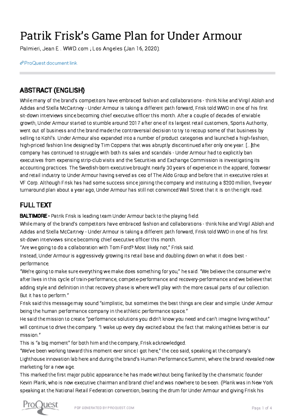 Pro Quest Documents-2021-05-17 game plan - Patrik Frisk’s Game Plan for ...