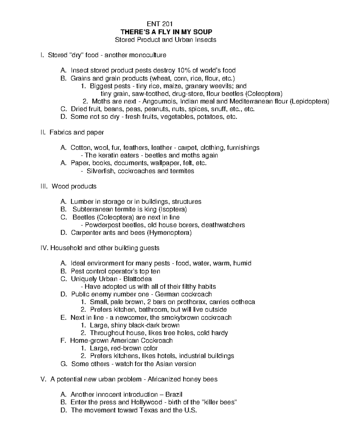 Unit 19- Theres a Fly in My Soup - ENT 201 THERE'S A FLY IN MY SOUP ...